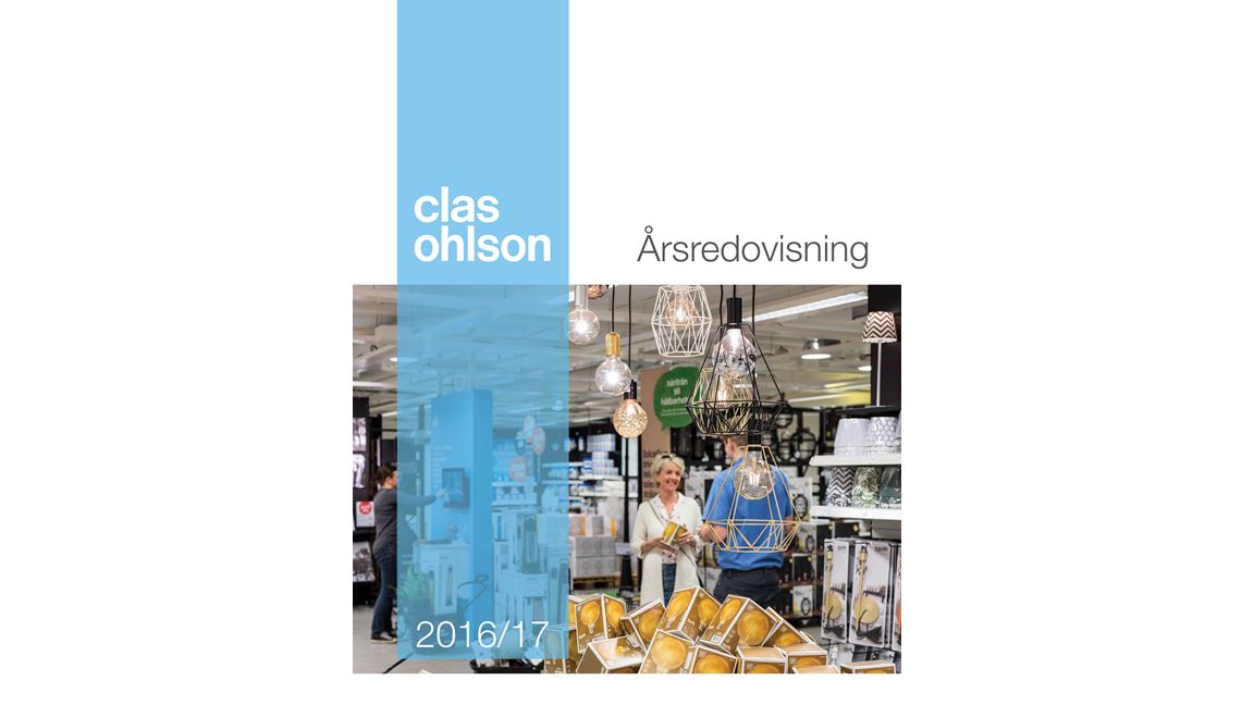 Clas Ohlson publicerar årsredovisning och hållbarhetsrapport för 2016/17 - about.clasohlson.com